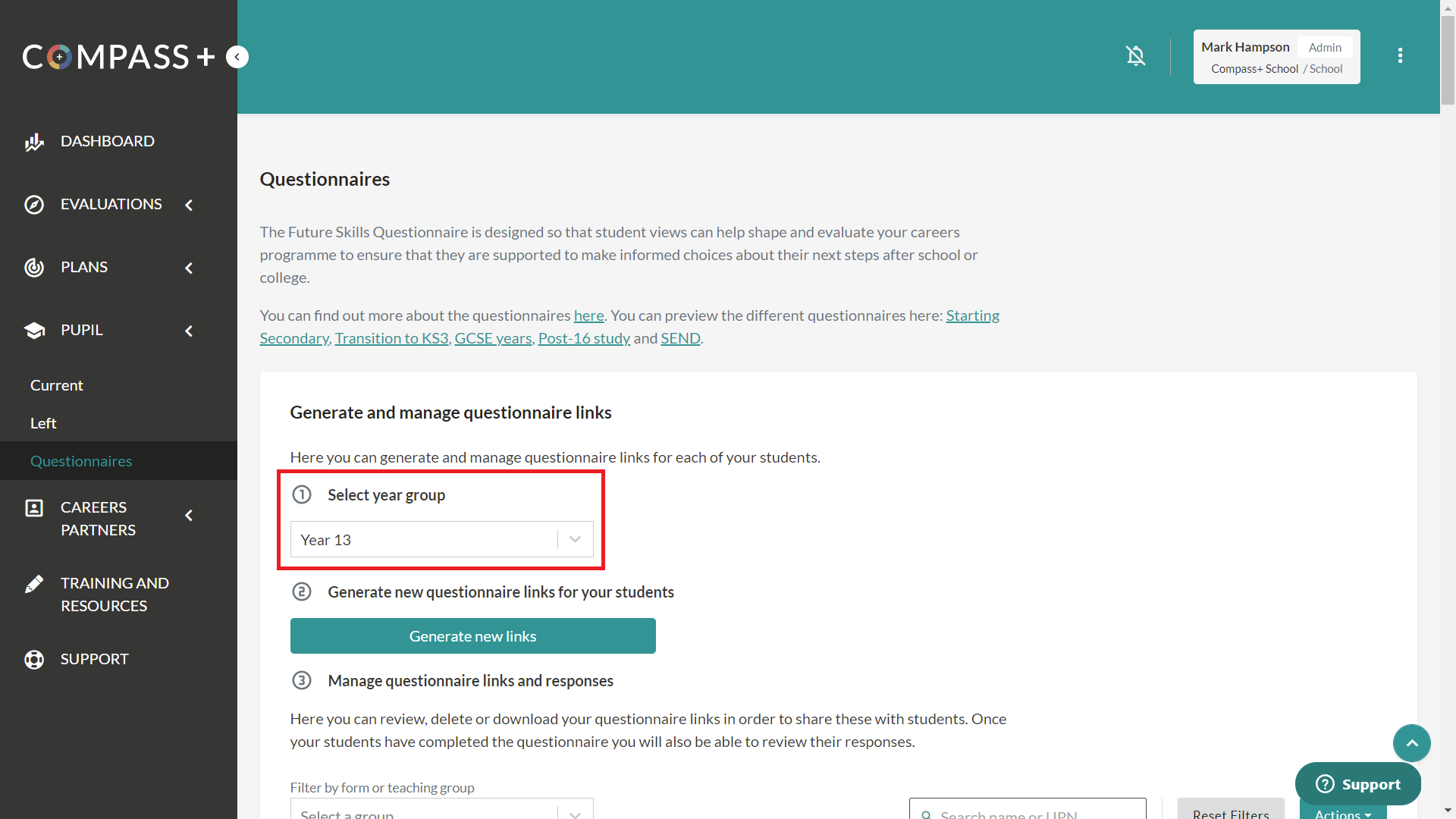 How to download FSQ links – The Careers & Enterprise Company